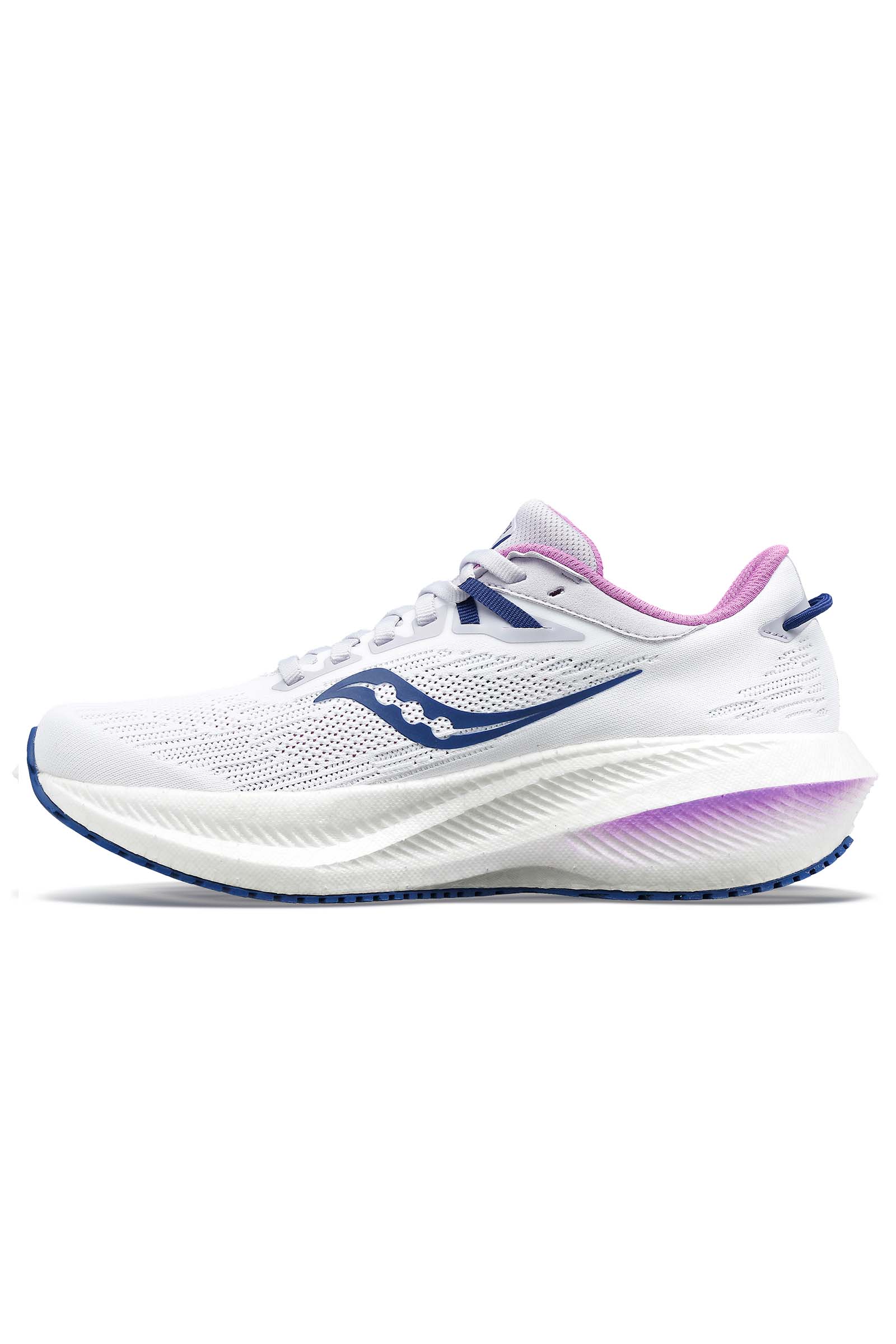 Women's Triumph 21 White Indigo Road Running Shoes | Women's Road ...